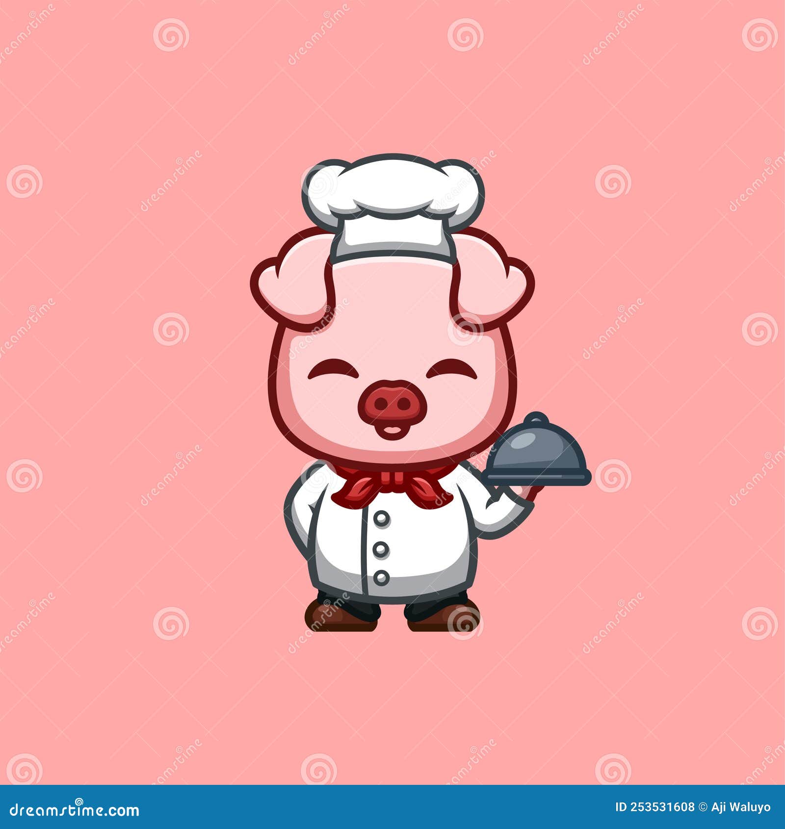 Monkey Chef Cute Creative Kawaii Cartoon Mascot Logo Stock Illustration ...