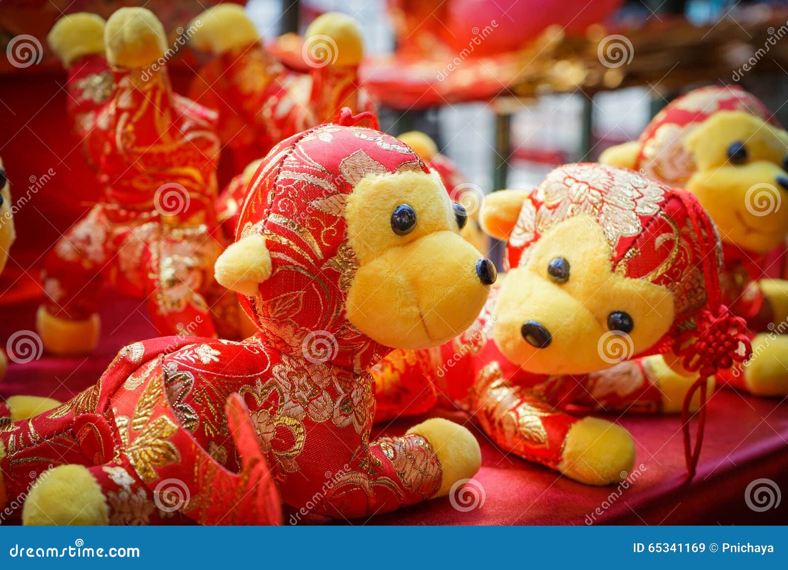 Monkey chinese dolls stock image. Image of religion, auspicious - 65341169