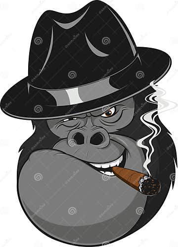 Monkey with a cigar stock vector. Illustration of hilarious - 66824869