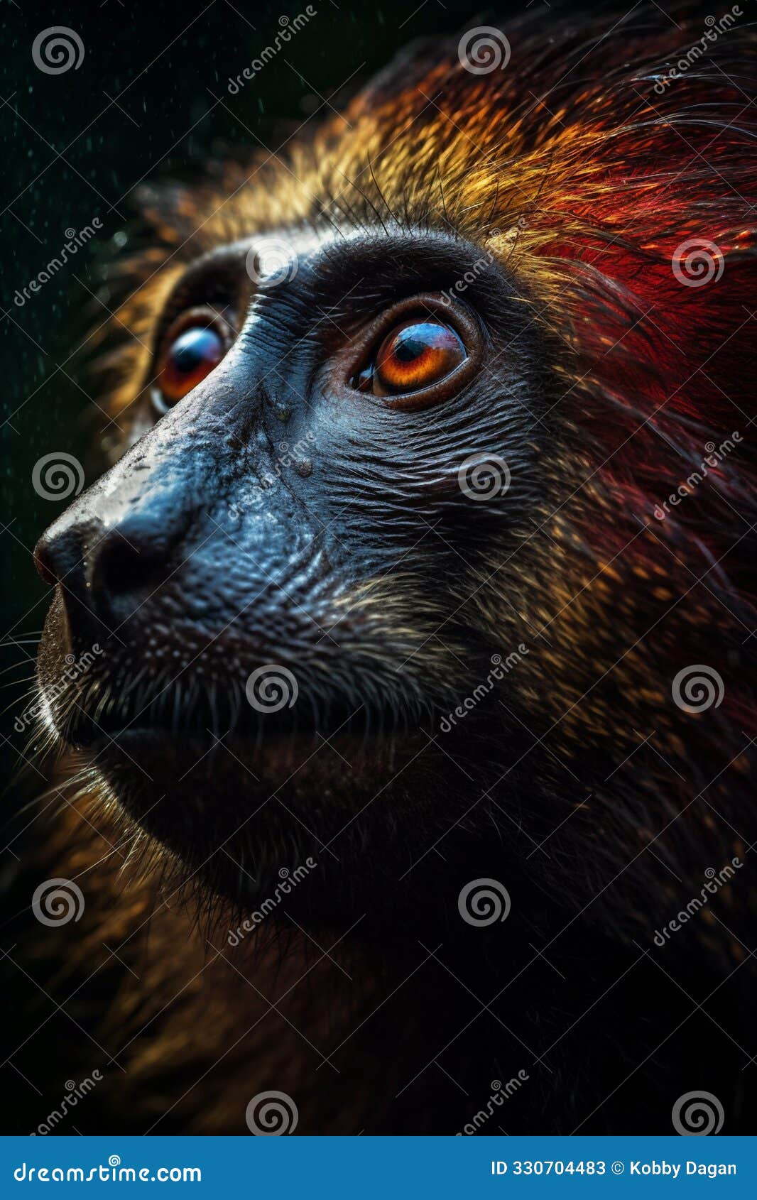 Monkey close-up head stock image. Image of wildlife - 330704483