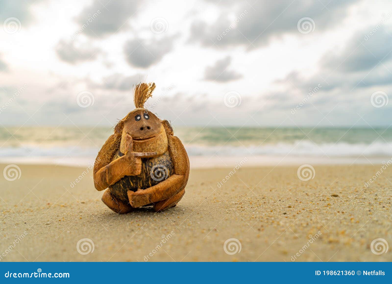 Monkey In A Coconut Tree Stock Photo | CartoonDealer.com #988776