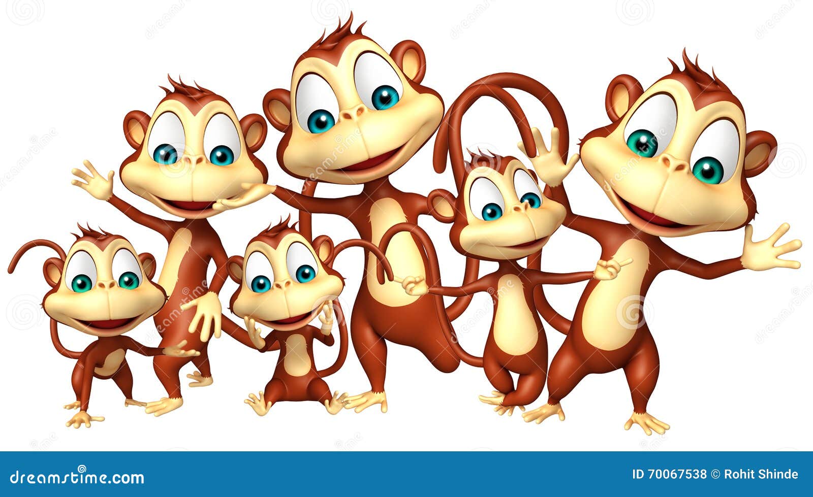 Monkey collection stock illustration. Illustration of wild - 70067538