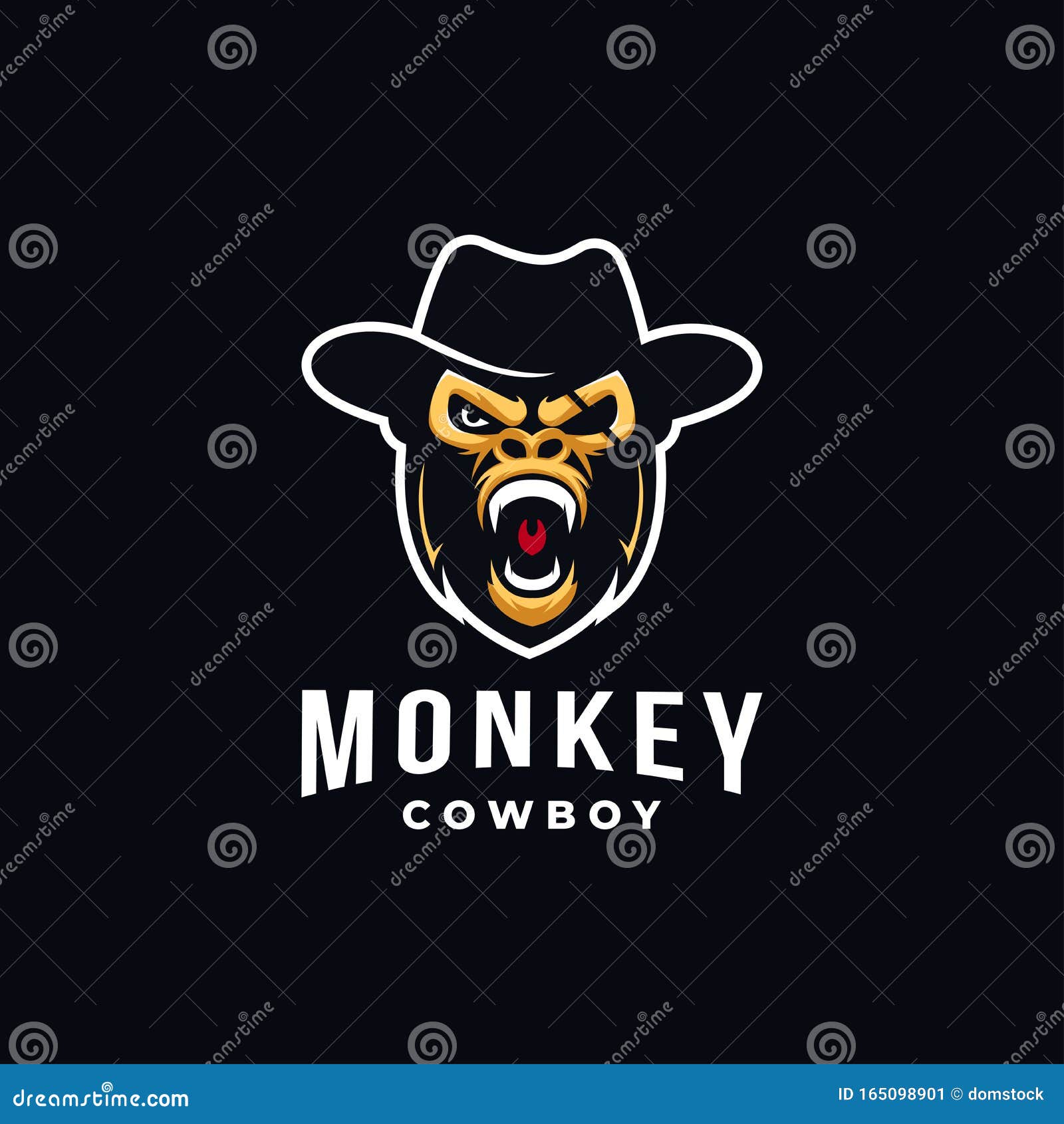 Cowboy Mascot Logo Icon Vector Design Concept, Mascot Logo Design With ...