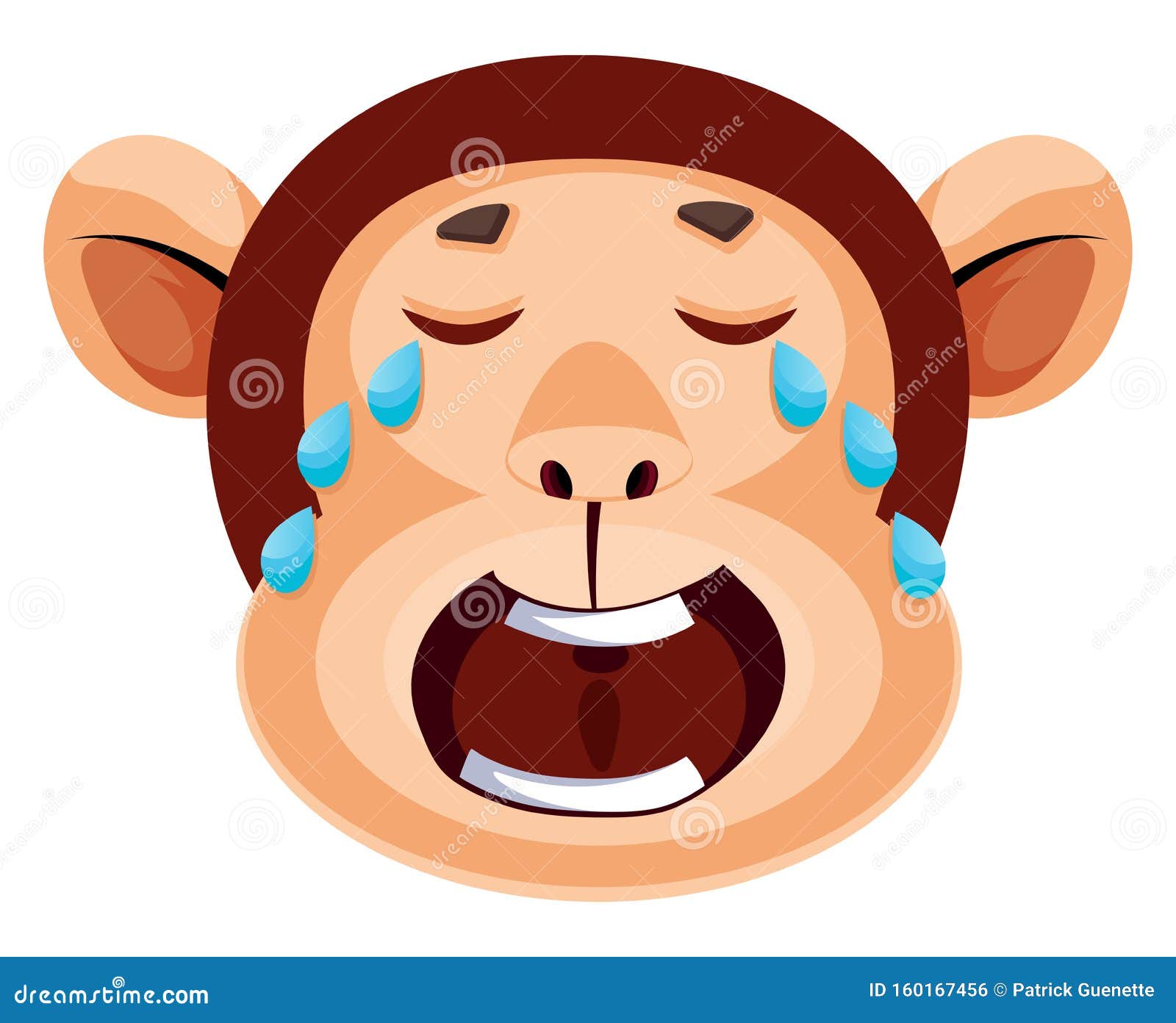Ape, Crying Monkey, Vector | CartoonDealer.com #149992610