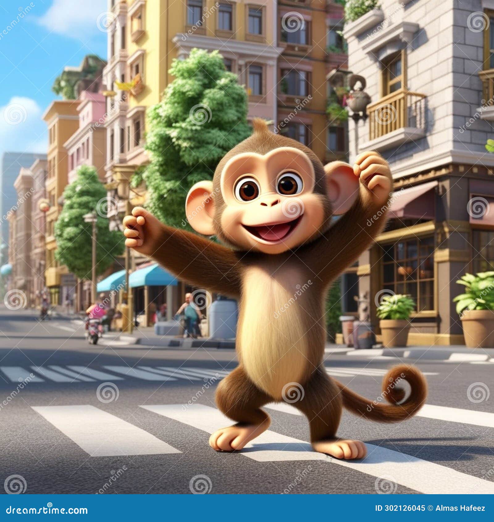 Monkey 3d Rendered Illustration Ai Generated Stock Illustration ...