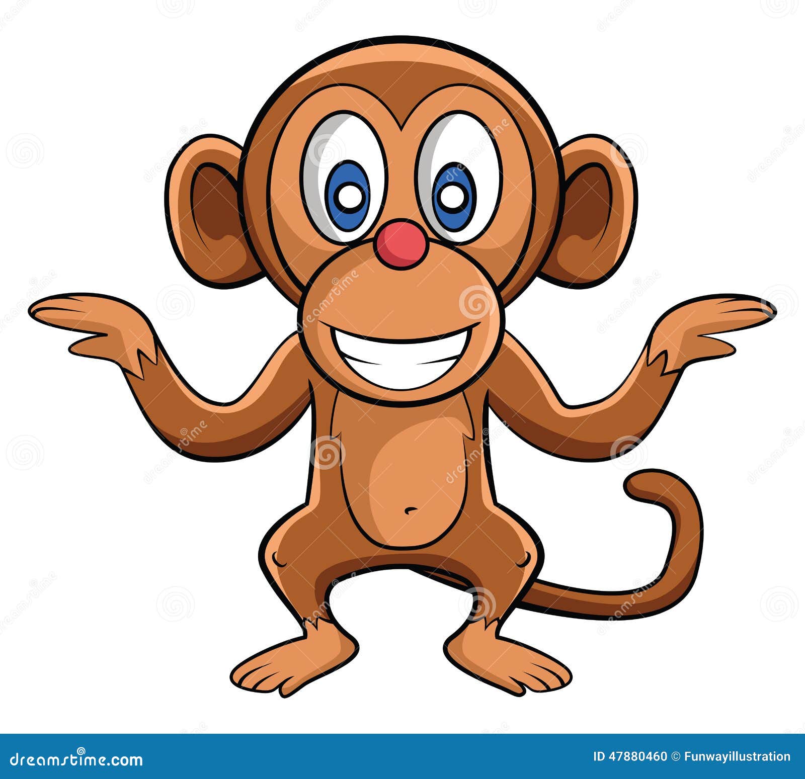 Monkey Dance Attraction Animal Vector Illustration Transparent ...