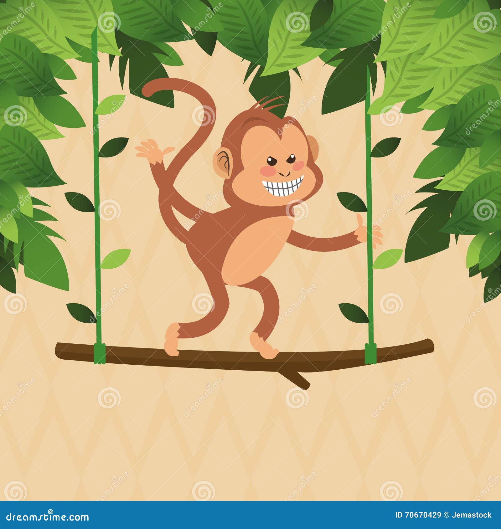 Monkey Design, Animal and Cartoon Concept Stock Vector - Illustration ...