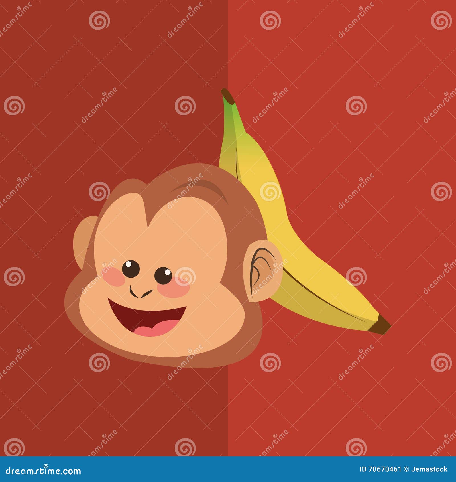 Monkey Design, Animal and Cartoon Concept Stock Vector - Illustration ...
