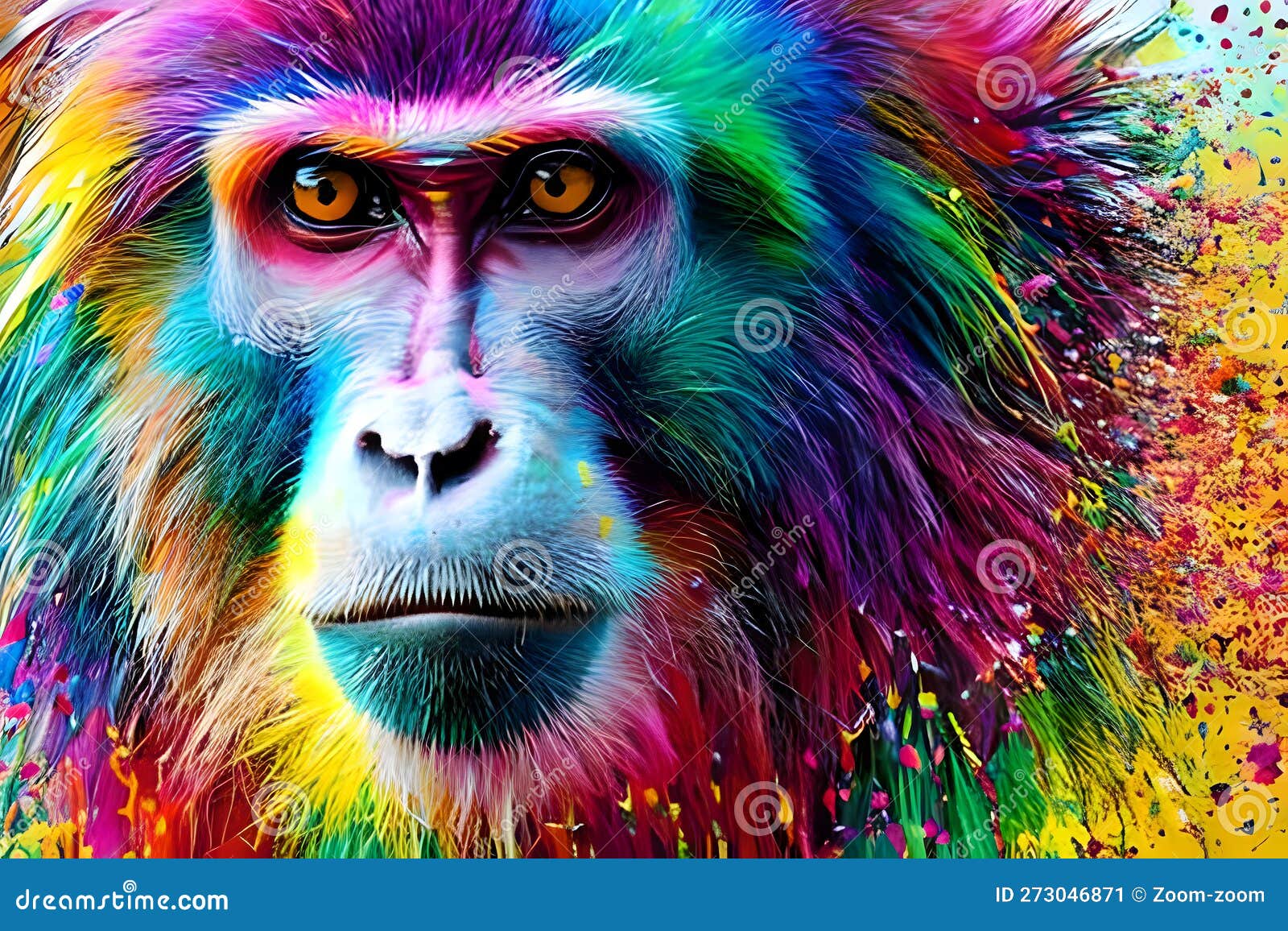 Monkey of different colors stock illustration. Illustration of look ...