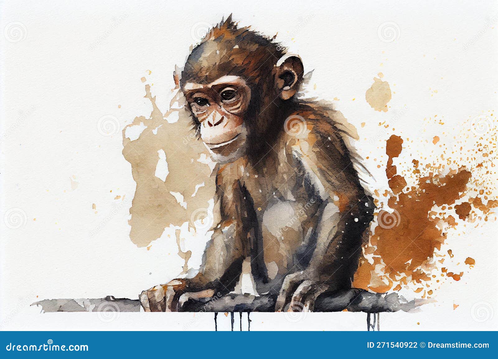 Bonobo Eating Leaves, Cute Portrait Of Pygmy Chimpanzee. Amazing ...