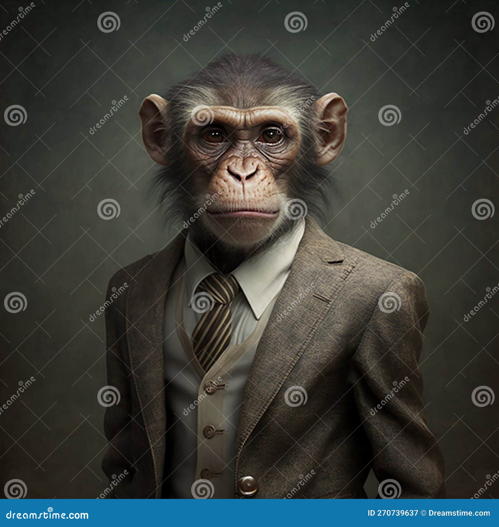 Monkey Of A Dressed In A Formal Business Suit Royalty-Free Stock ...
