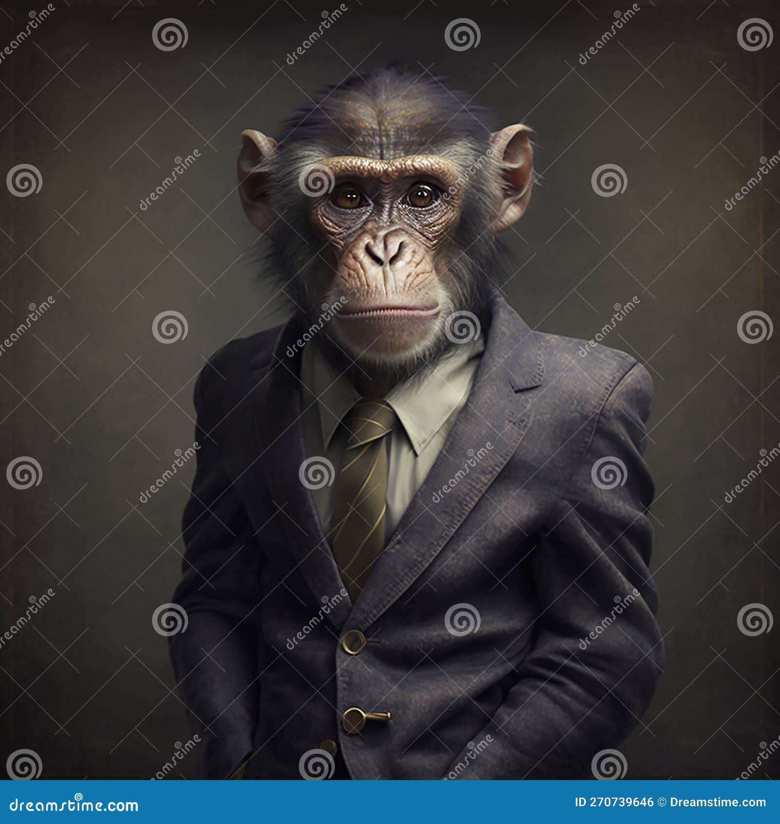 Monkey of a Dressed in a Formal Business Suit Stock Illustration ...