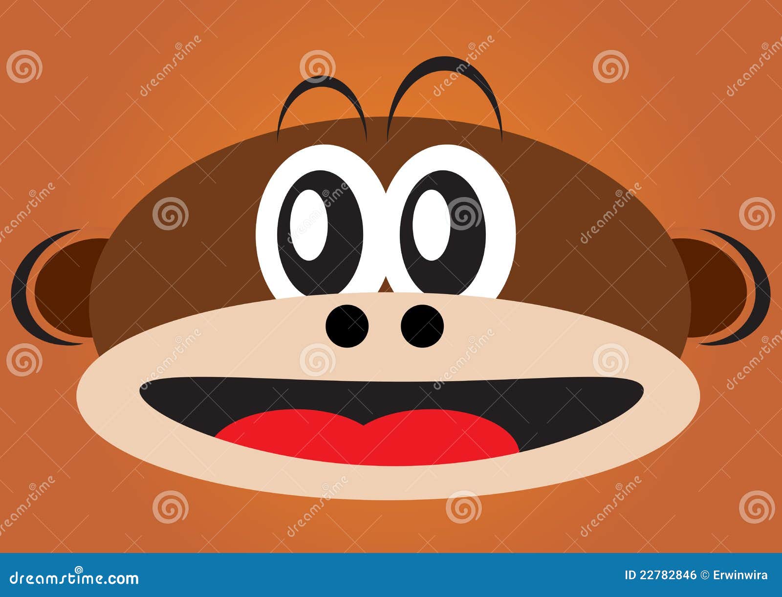 Monkey face stock vector. Illustration of monkey, animal - 22782846