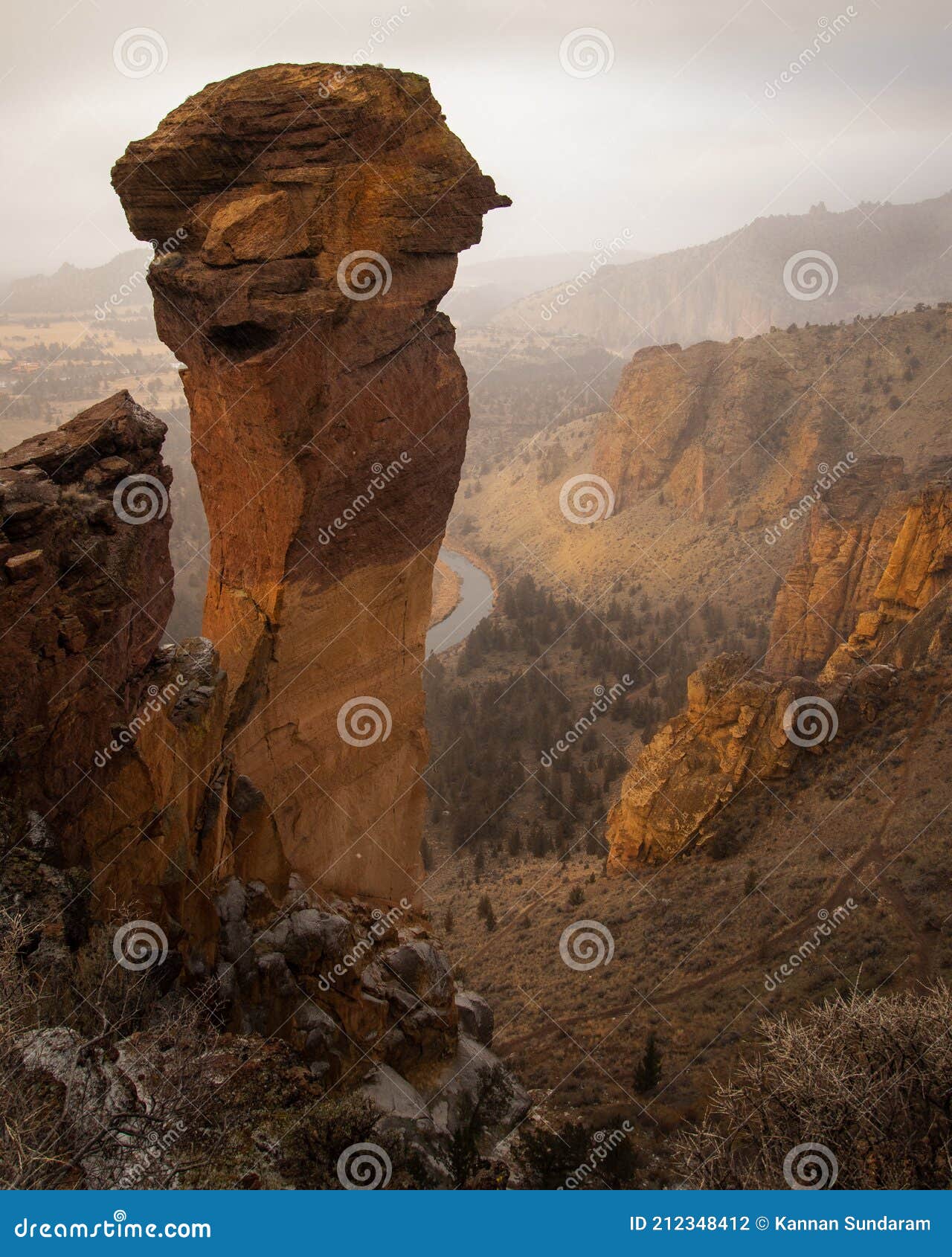 Monkey Face Smith Rock State Park in Oregon Stock Photo - Image of ...