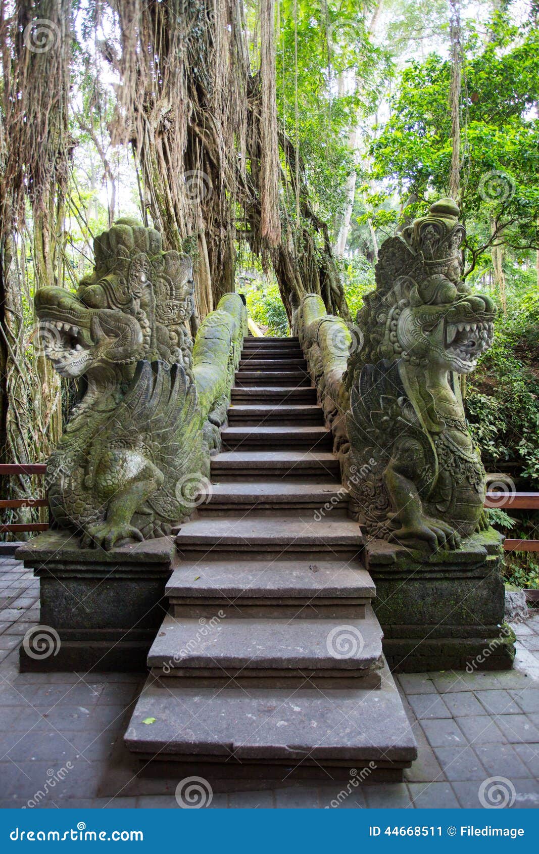 Monkey Forest Bridge stock image. Image of culture, plant - 44668511