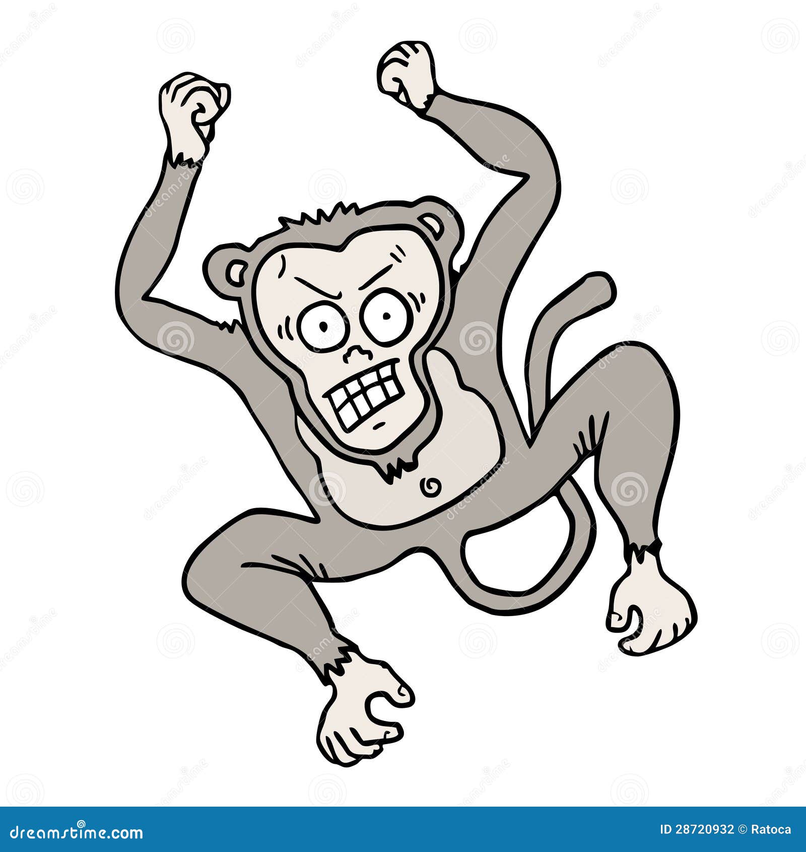 Monkey fury stock vector. Illustration of emblem, moody - 28720932