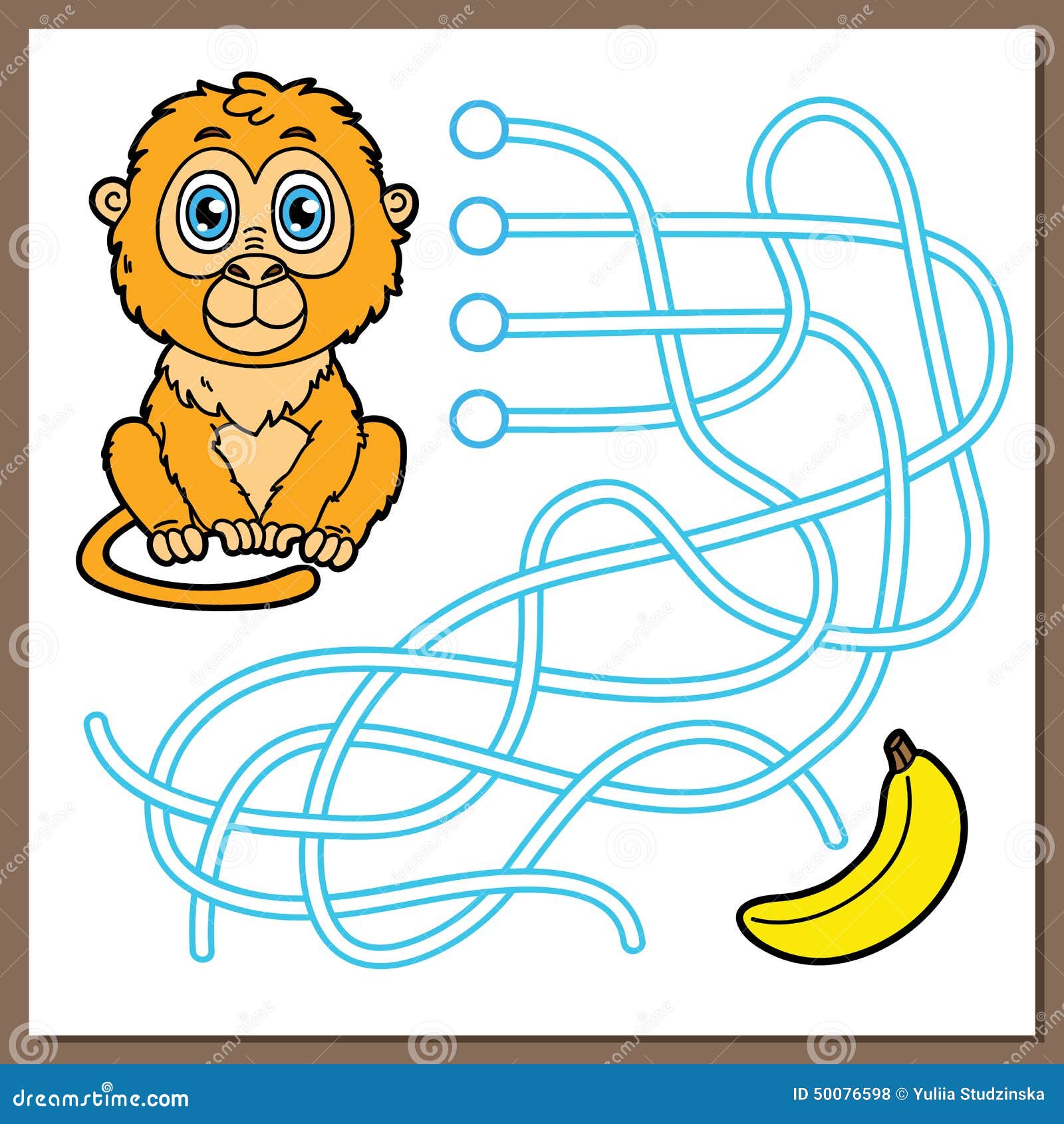 Monkey game. stock vector. Illustration of cartoon, happy - 50076598