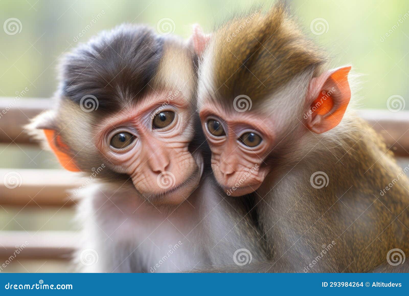 Monkey Gently Consoling Another Monkey Stock Illustration ...