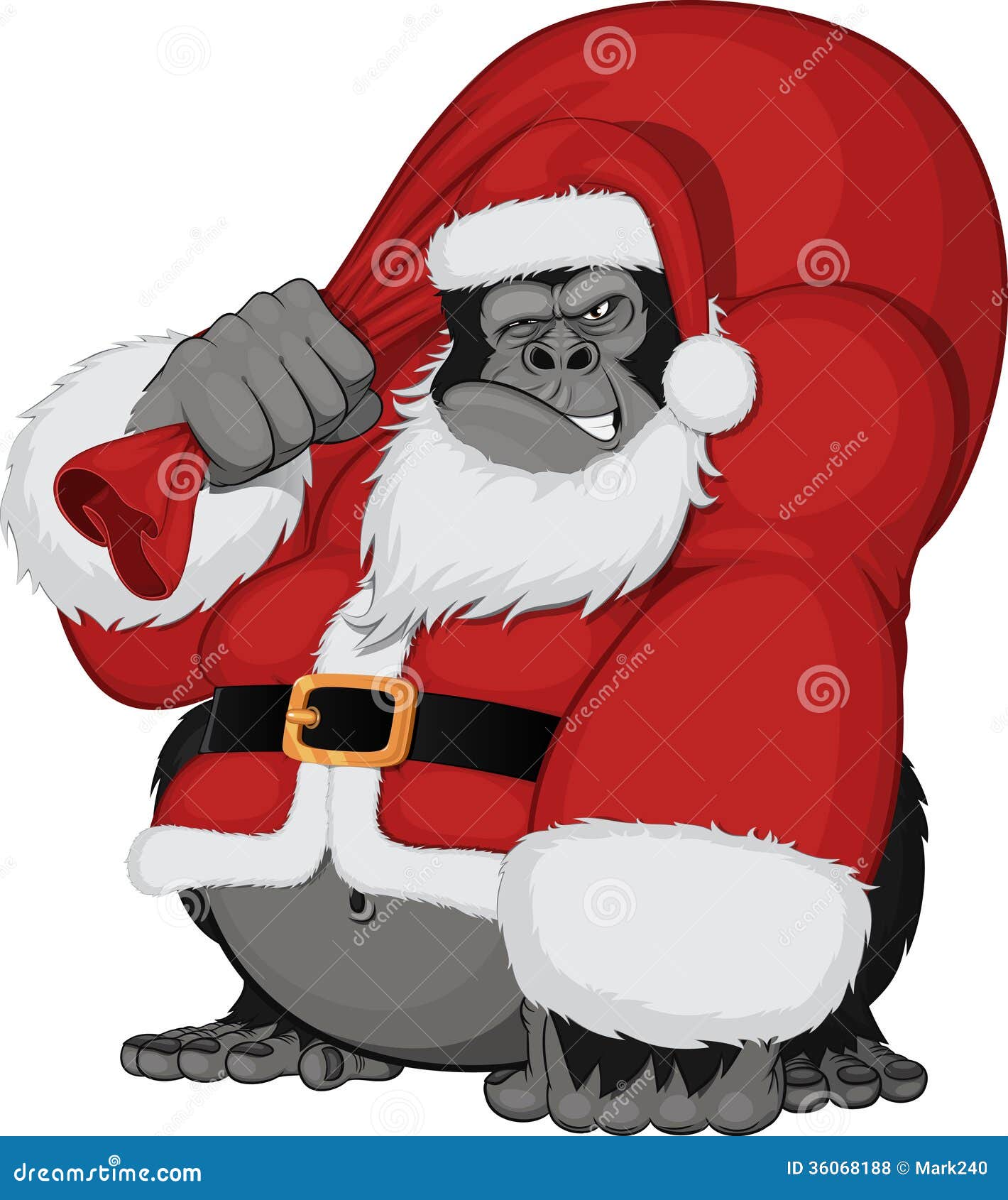 Monkey Muscle Cartoon | CartoonDealer.com #30812815