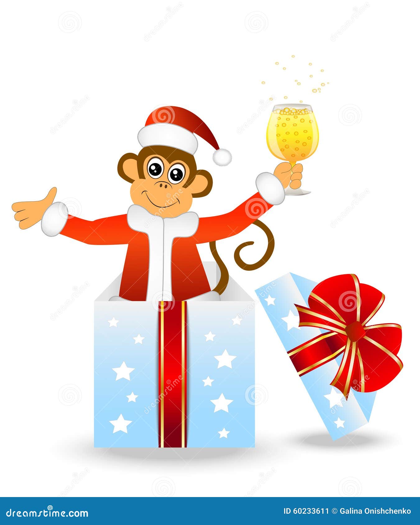 Monkey Glass Champagne Gift Box Stock Illustrations – 3 Monkey Glass ...