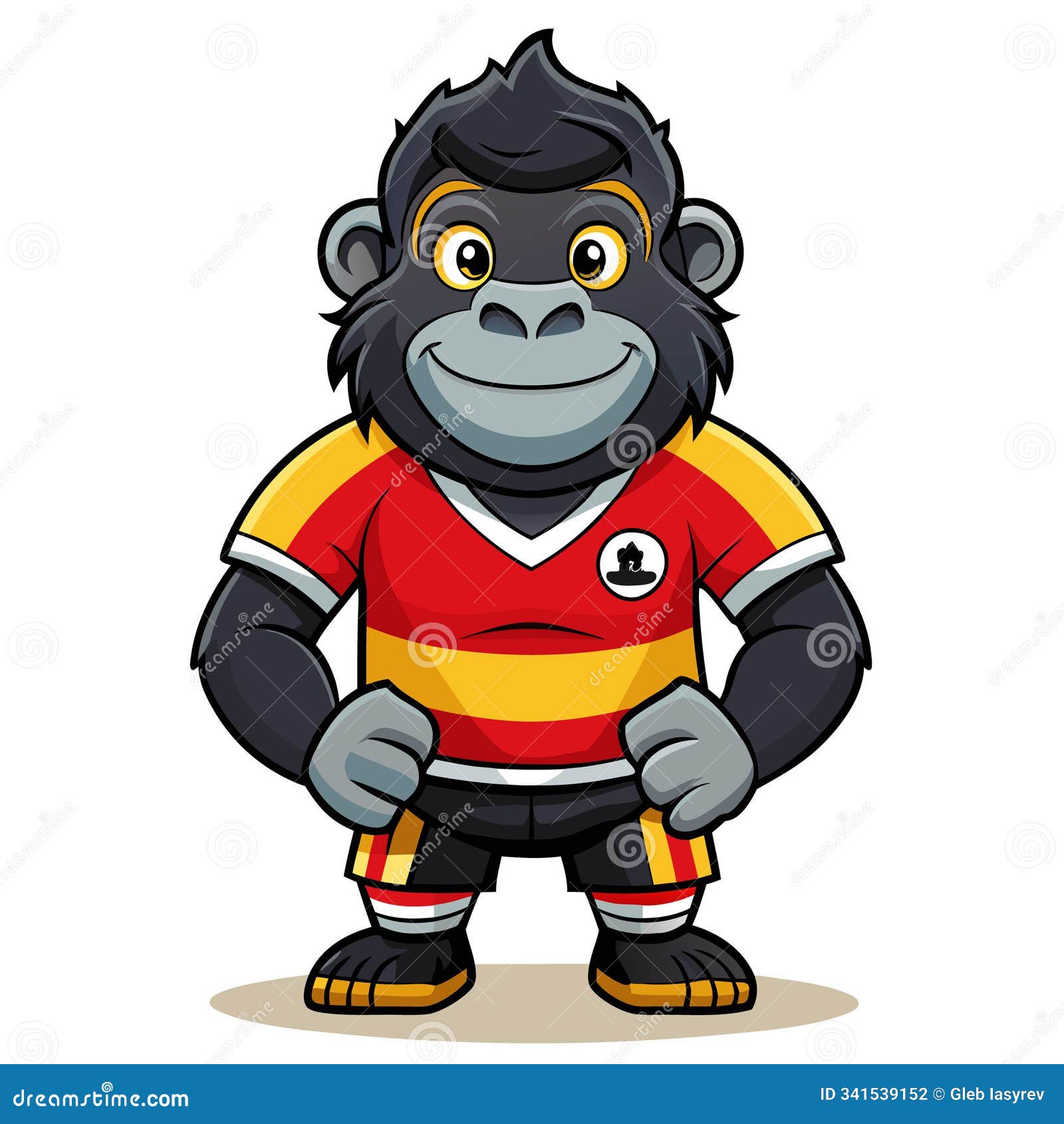 Monkey Gorilla Mascot Football Player Vector Illustration Design Stock ...