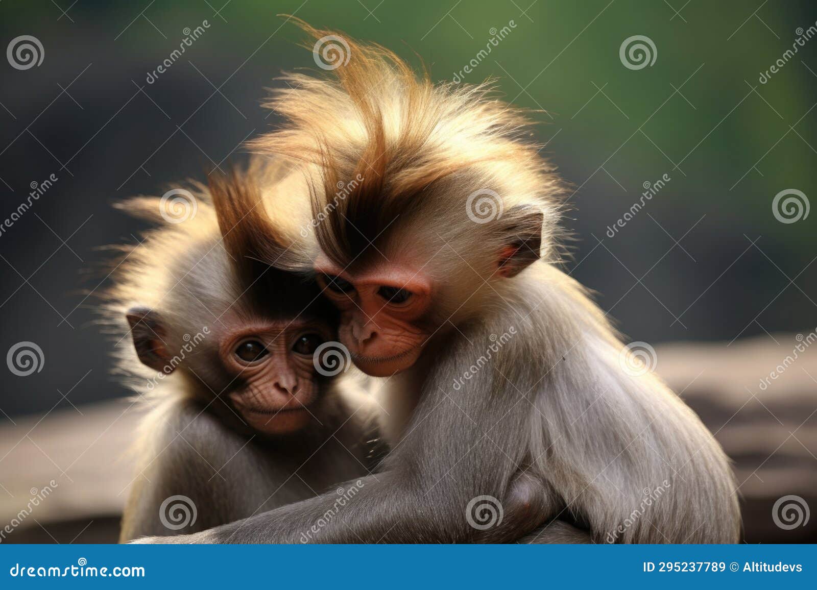 A Monkey Grooming Another Monkey Stock Image - Image of behavior ...