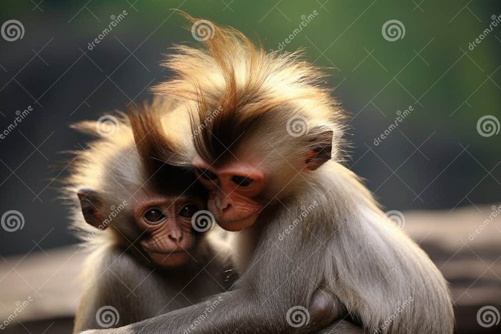 A Monkey Grooming Another Monkey Stock Image - Image of behavior ...