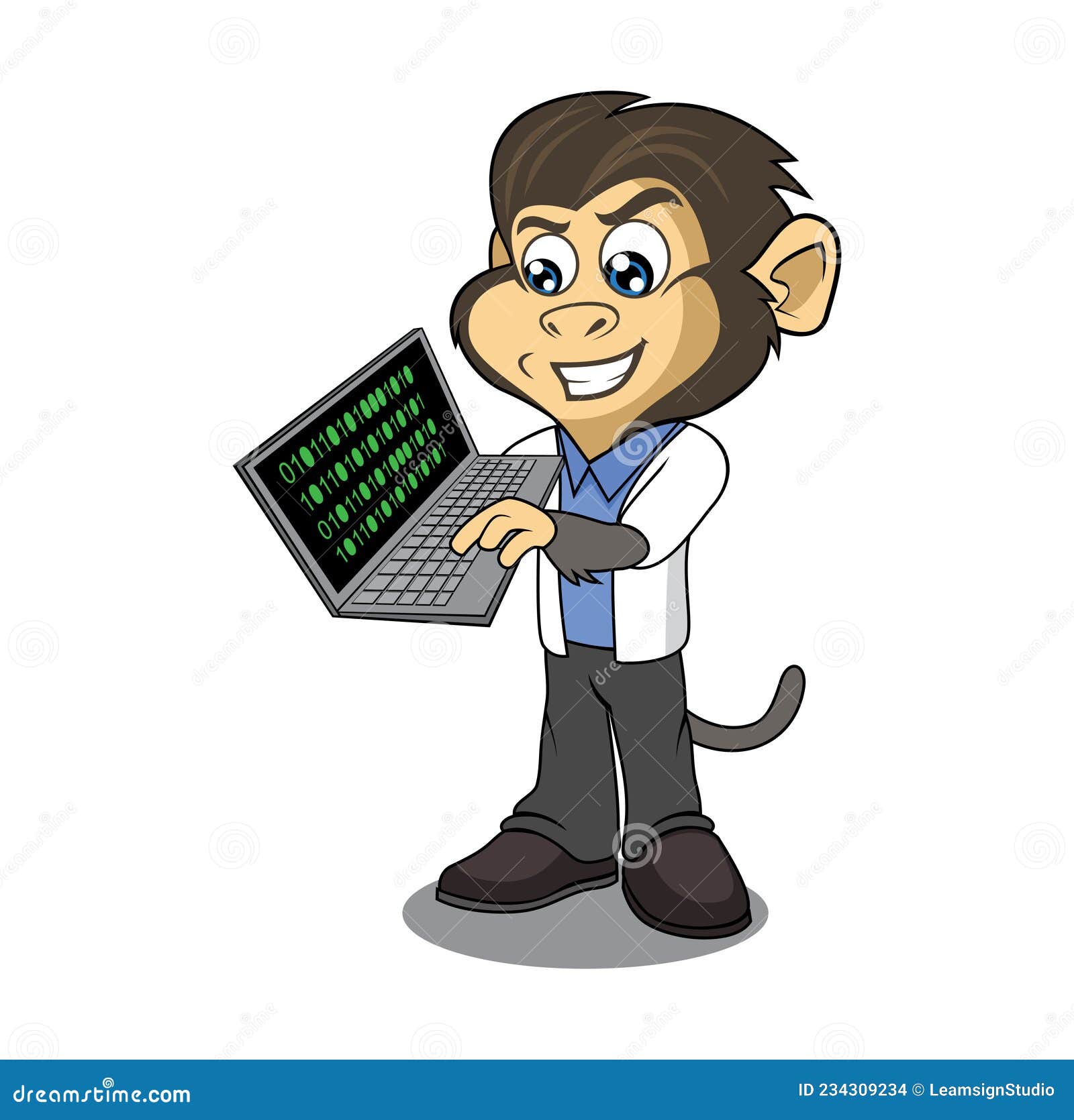 3D Hacker Cartoon Isolated On Transparent Background Stock Photo ...