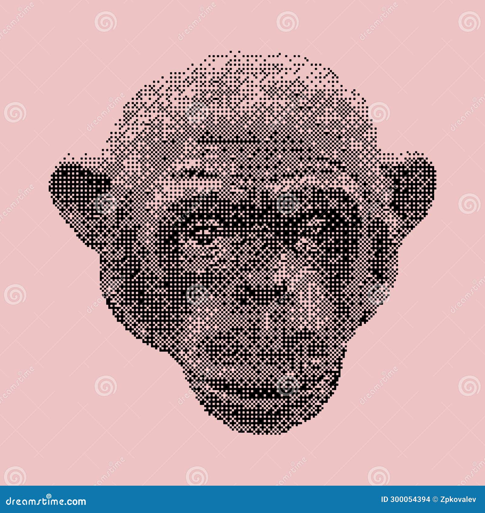 Monkey Head. Big Head Smiling Monkey. Versatile Enhance Digital Art ...