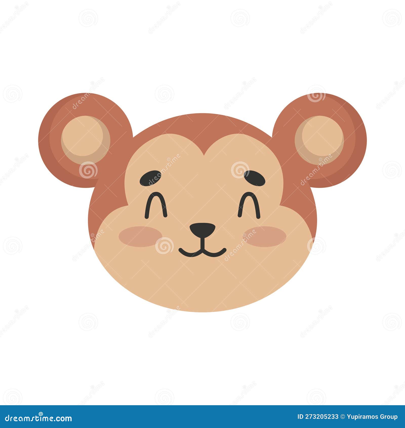 Monkey head animal stock vector. Illustration of animal - 273205233