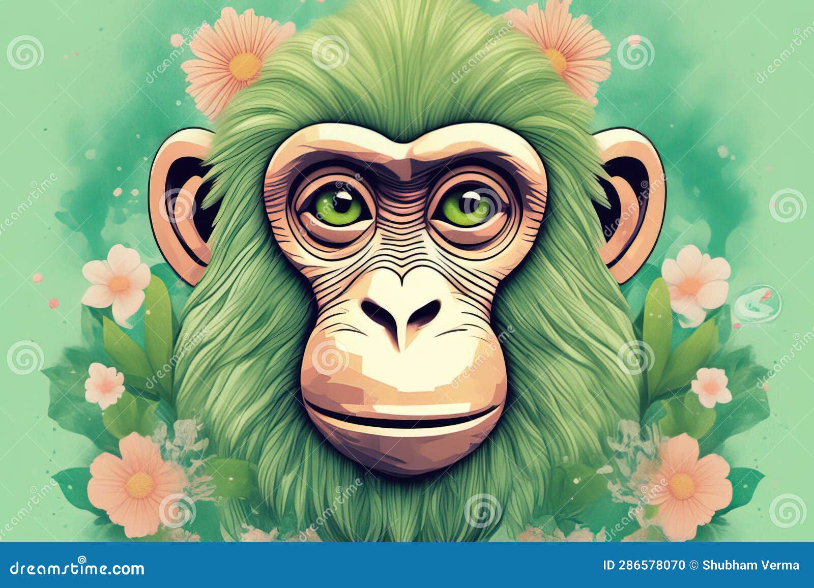 Realistic Monkey Head Drawings