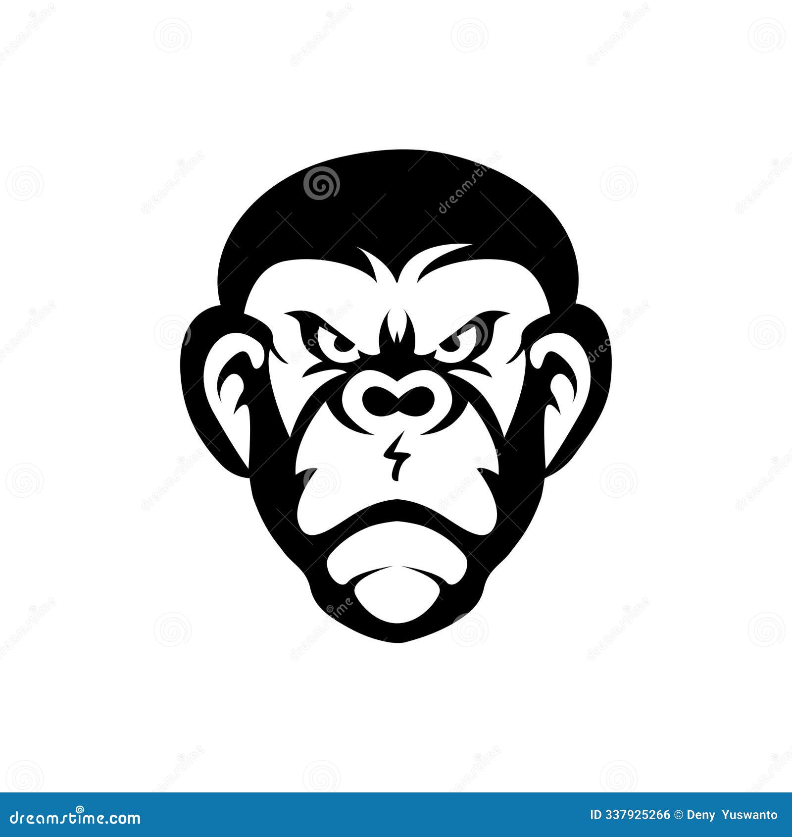 Monkey Head Illustration Vector Basic RGB Stock Illustration ...