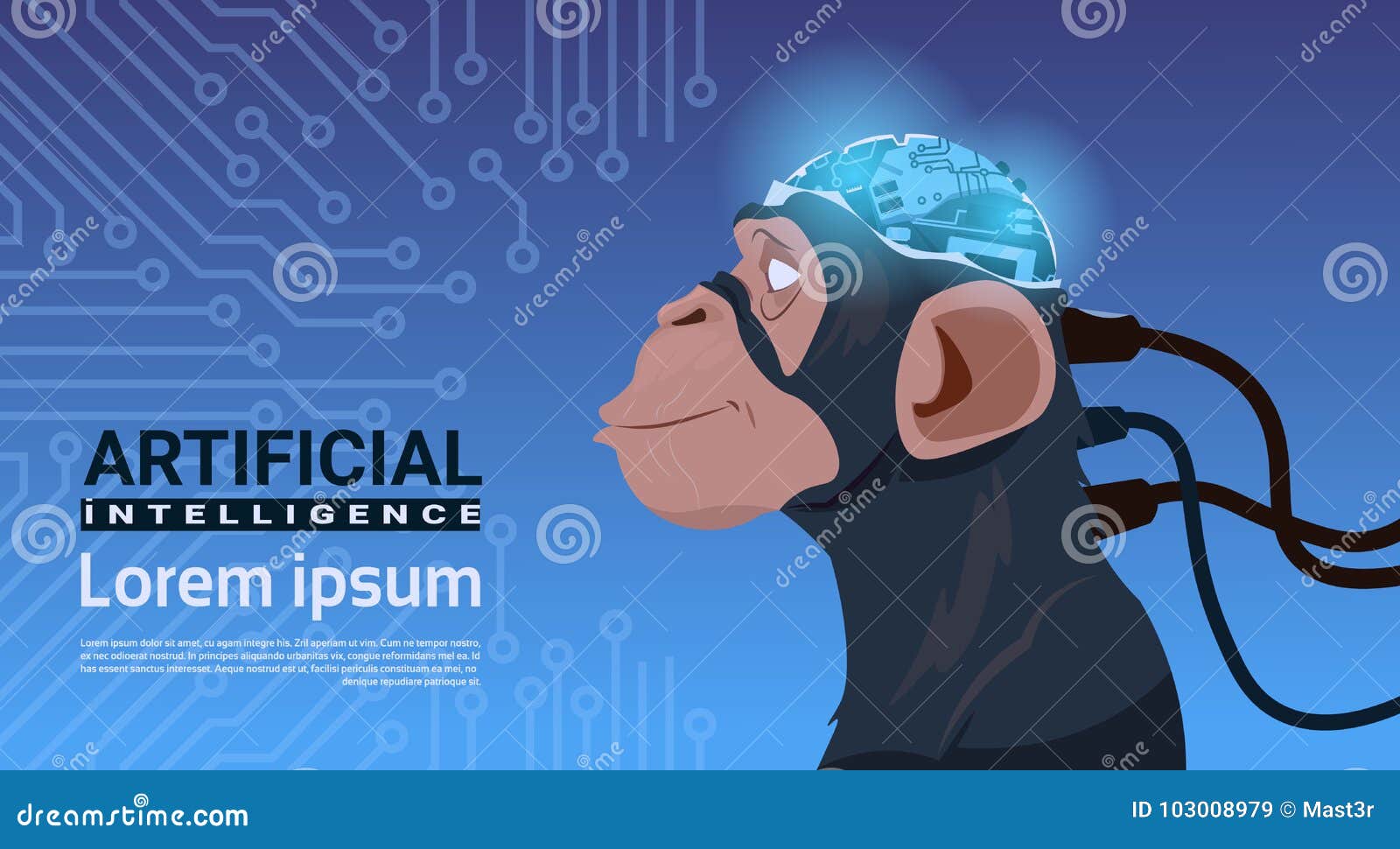 Monkey And Brain Stimulation Helmet. Apparatus Electronic Action On ...