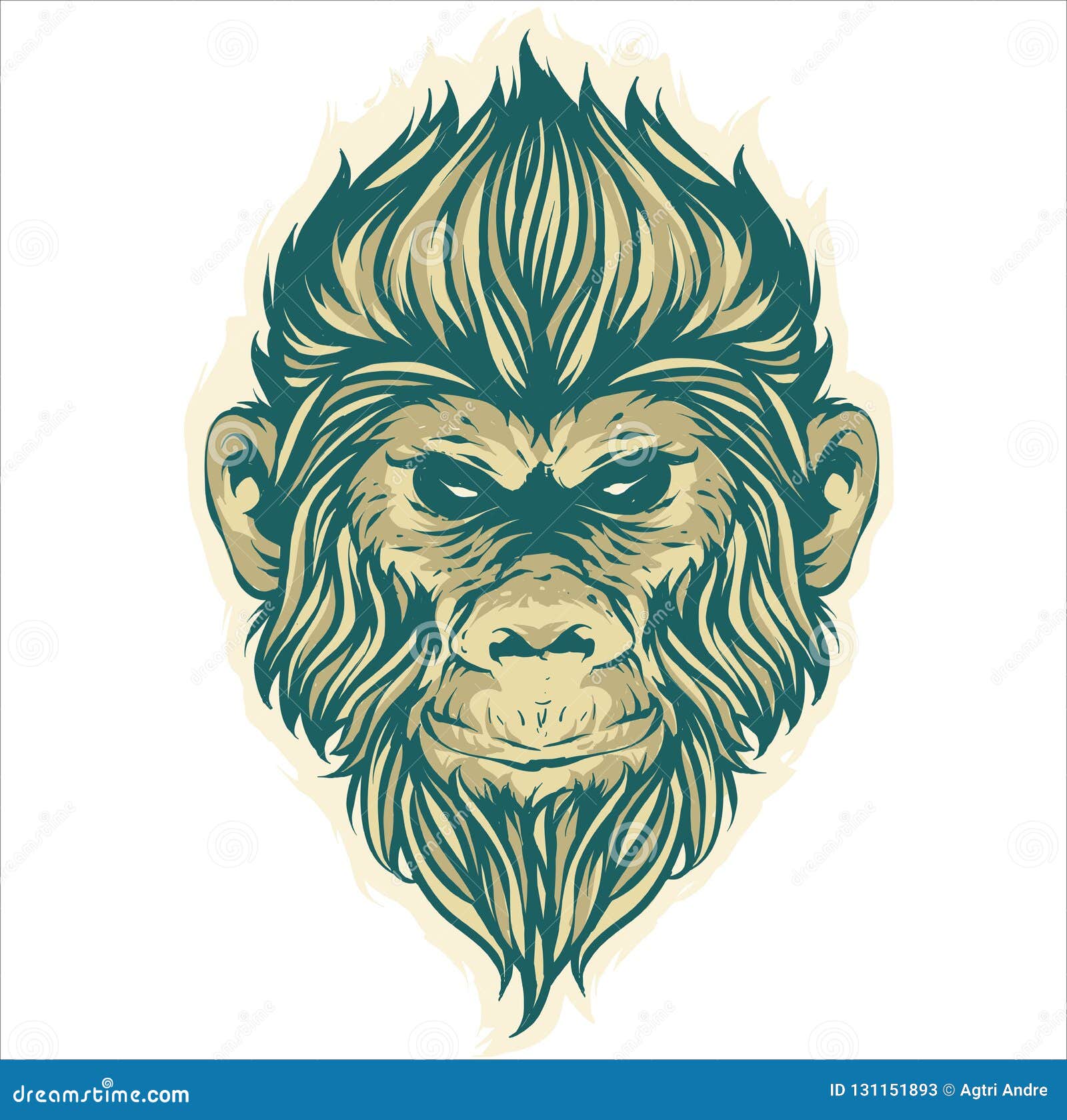 Monkey head vector design stock illustration. Illustration of design ...