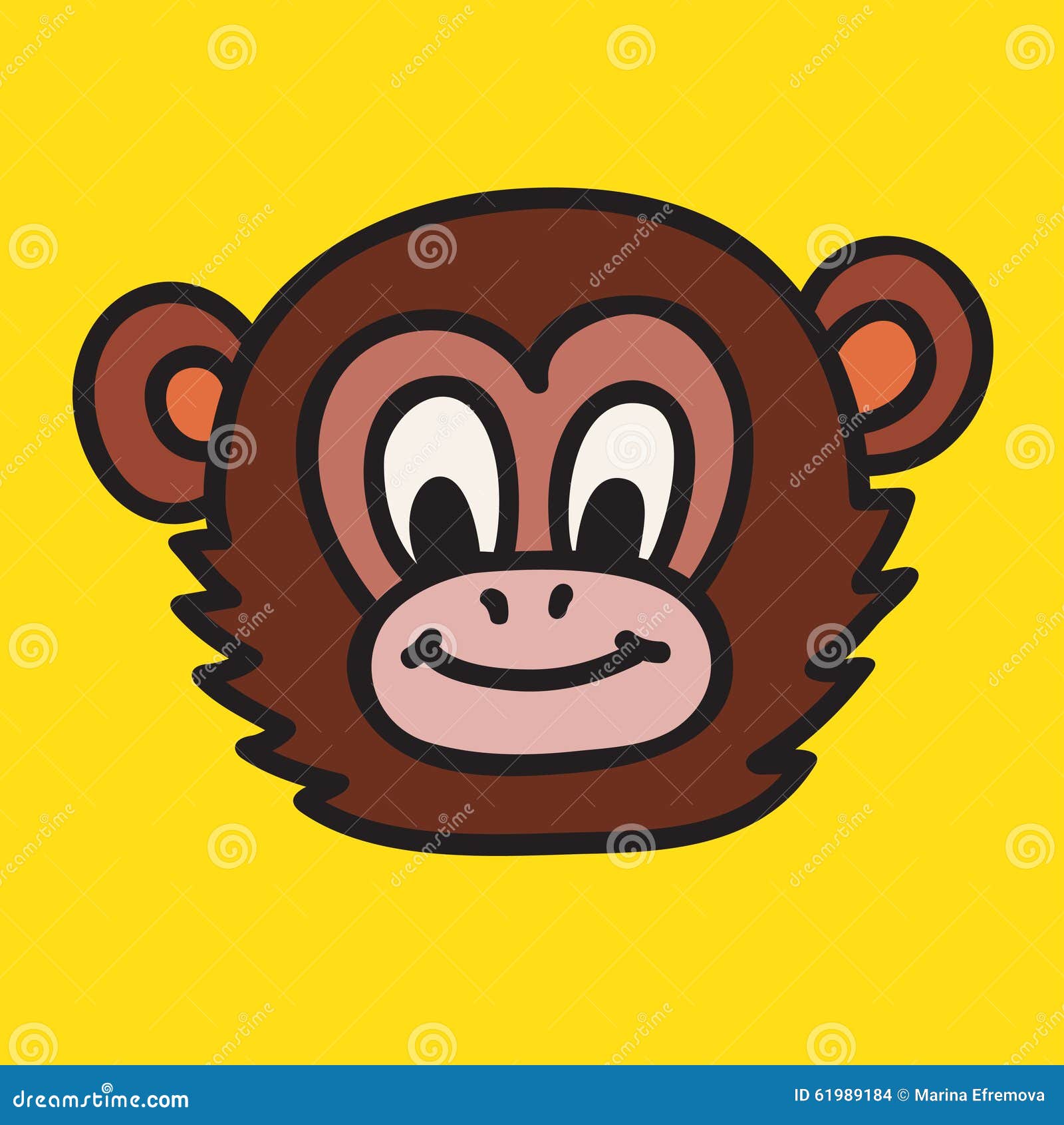 Monkey Head - Vector Illustration Stock Vector - Illustration of vector ... Monkey Head - Vector Illustration Stock Vector - Illustration of vector ...