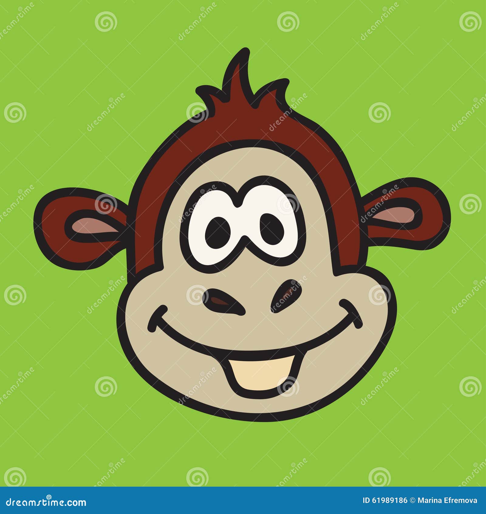 Monkey Head - Vector Illustration Stock Vector - Illustration of smile ... Monkey Head - Vector Illustration Stock Vector - Illustration of smile ...