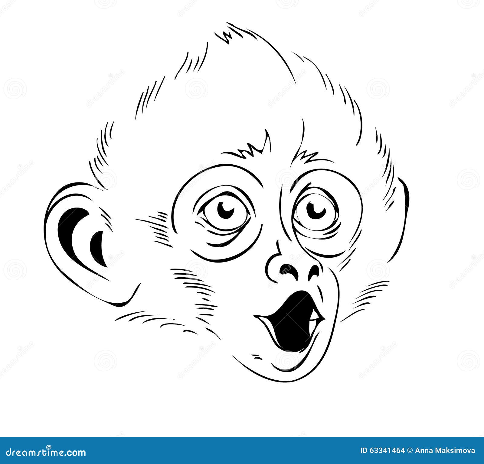 Monkey Head, Vector Illustration Stock Vector - Illustration of symbol ... Monkey Head, Vector Illustration Stock Vector - Illustration of symbol ...