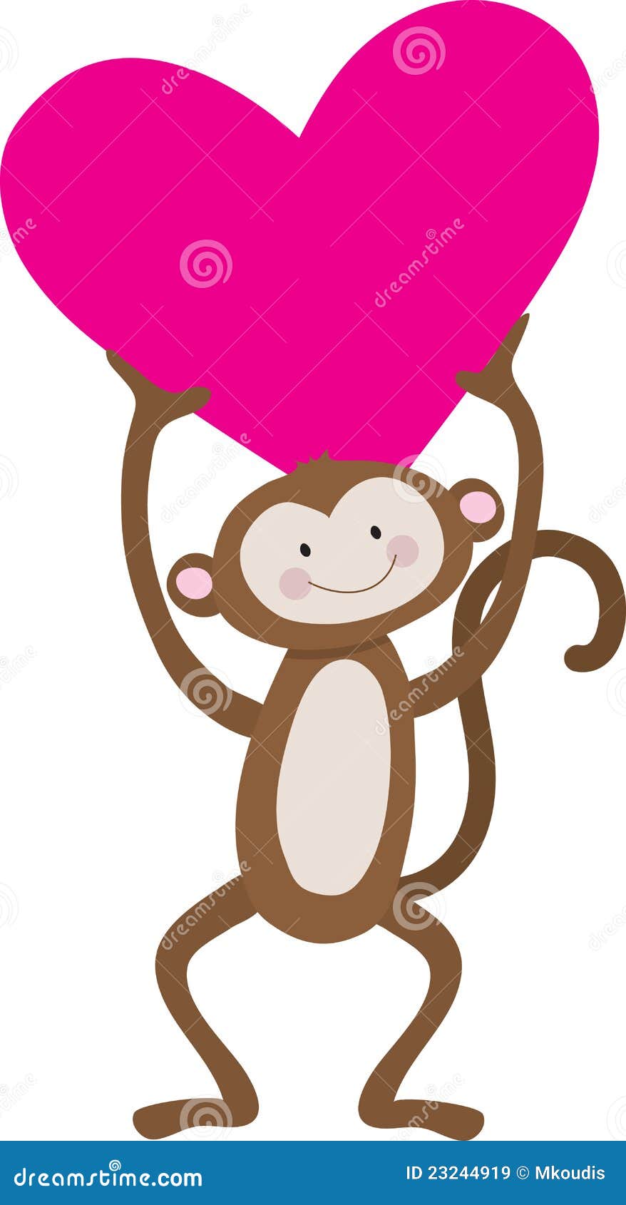 Monkey Heart stock illustration. Illustration of heart - 23244919