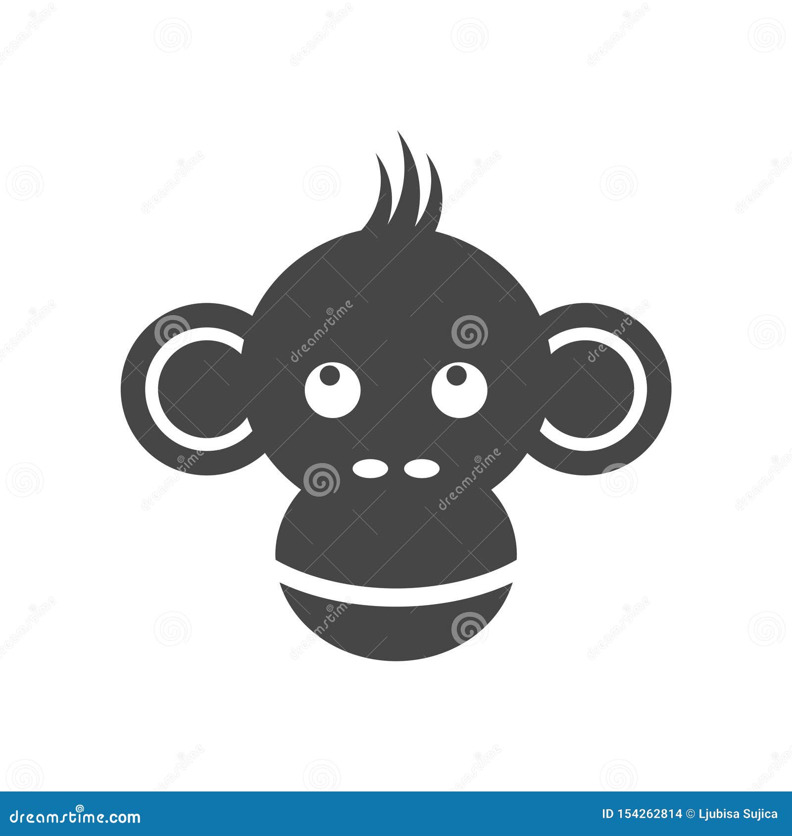 Monkey icon - Illustration stock vector. Illustration of internet ...