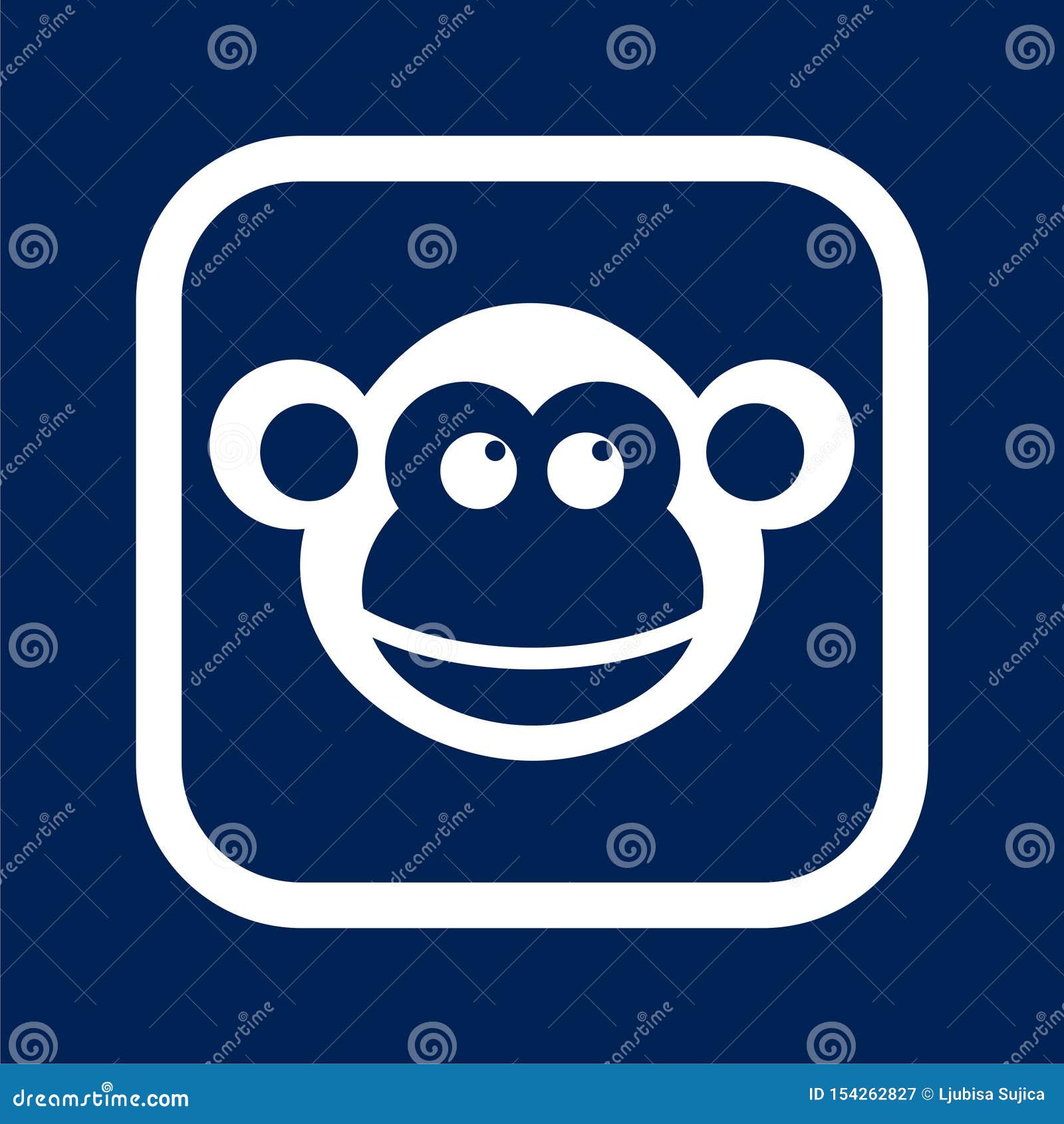 Monkey icon - Illustration stock vector. Illustration of animal - 154262827