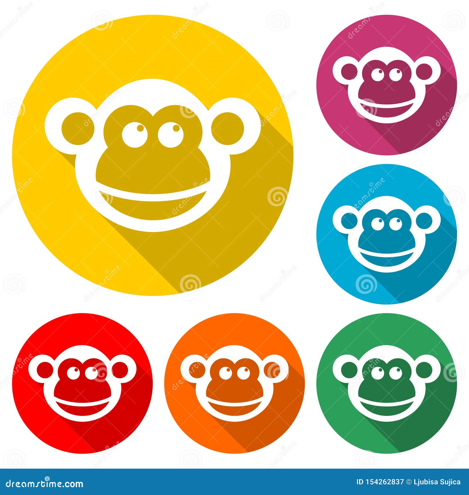 Monkey icon - Illustration stock vector. Illustration of icon - 154262837