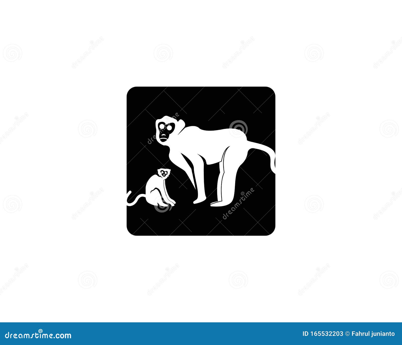 Monkey Icon Logo Design Vector Illustration Stock Vector - Illustration ...