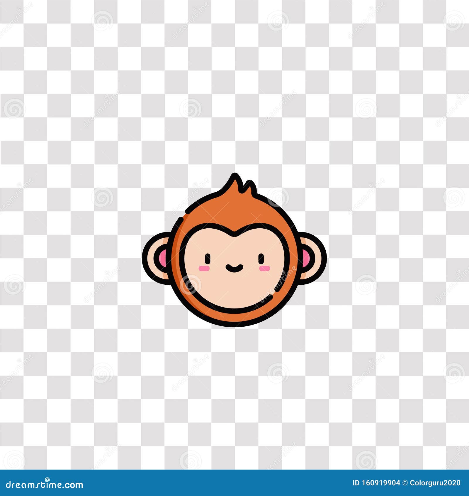 Monkey Icon Sign and Symbol. Monkey Color Icon for Website Design and ...