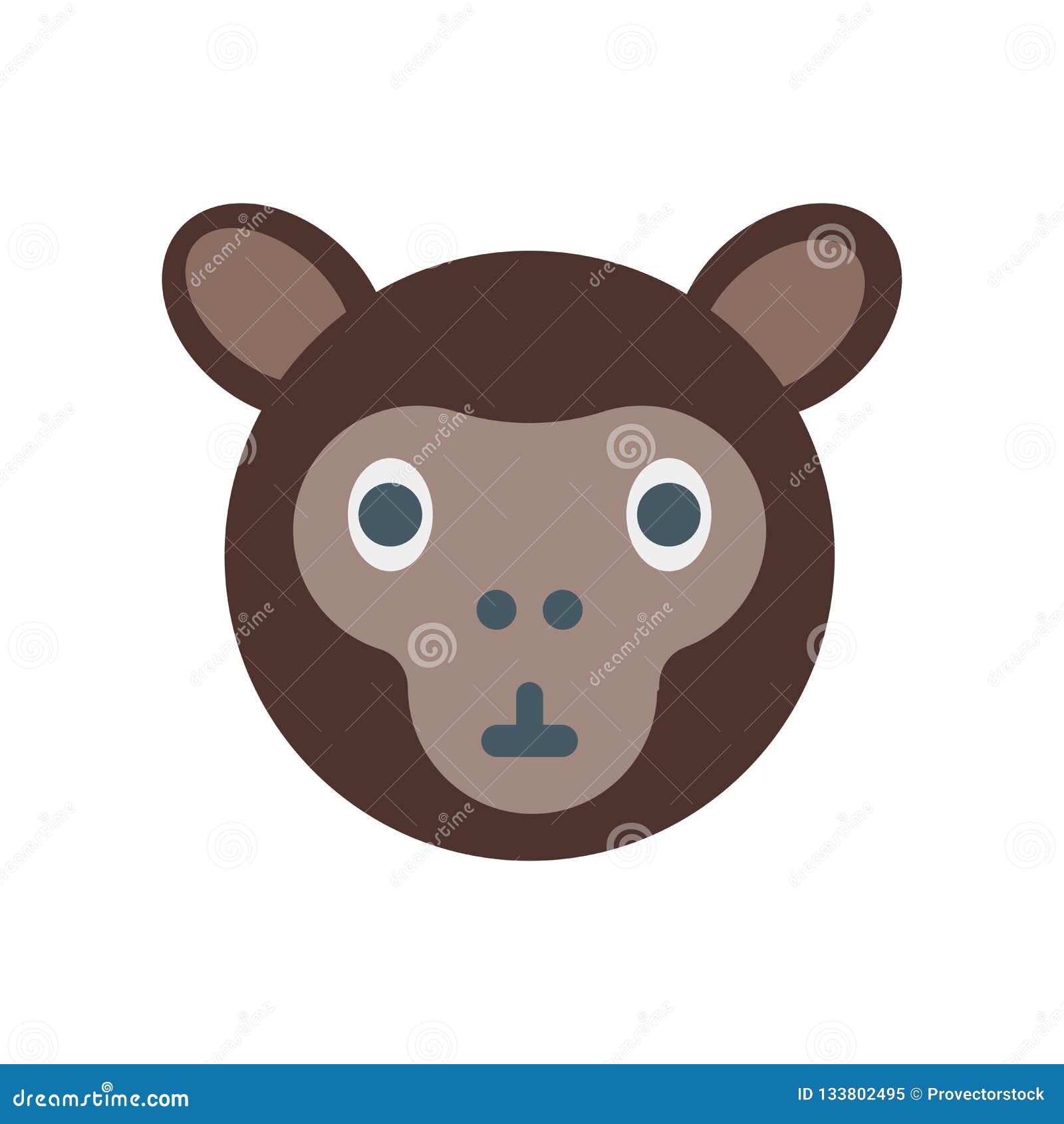 Monkey Icon Vector Sign and Symbol Isolated on White Background Stock ...