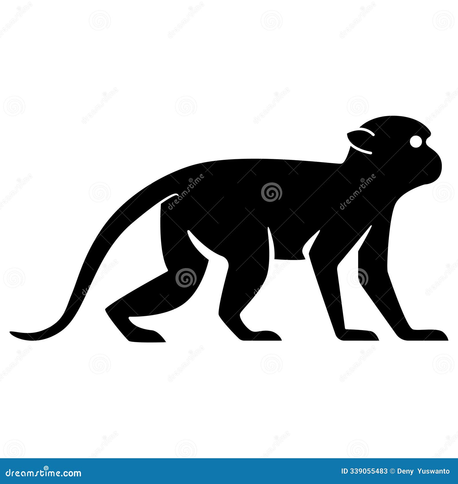 Monkey Icon Vector on Trendy Design Stock Illustration - Illustration ...