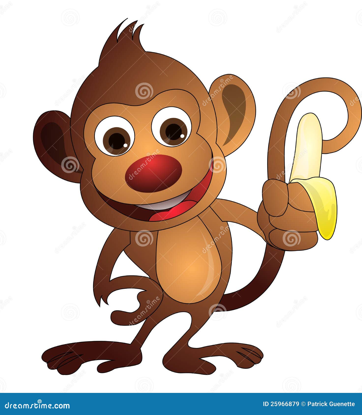 Monkey, illustration stock vector. Illustration of adorable - 25966879