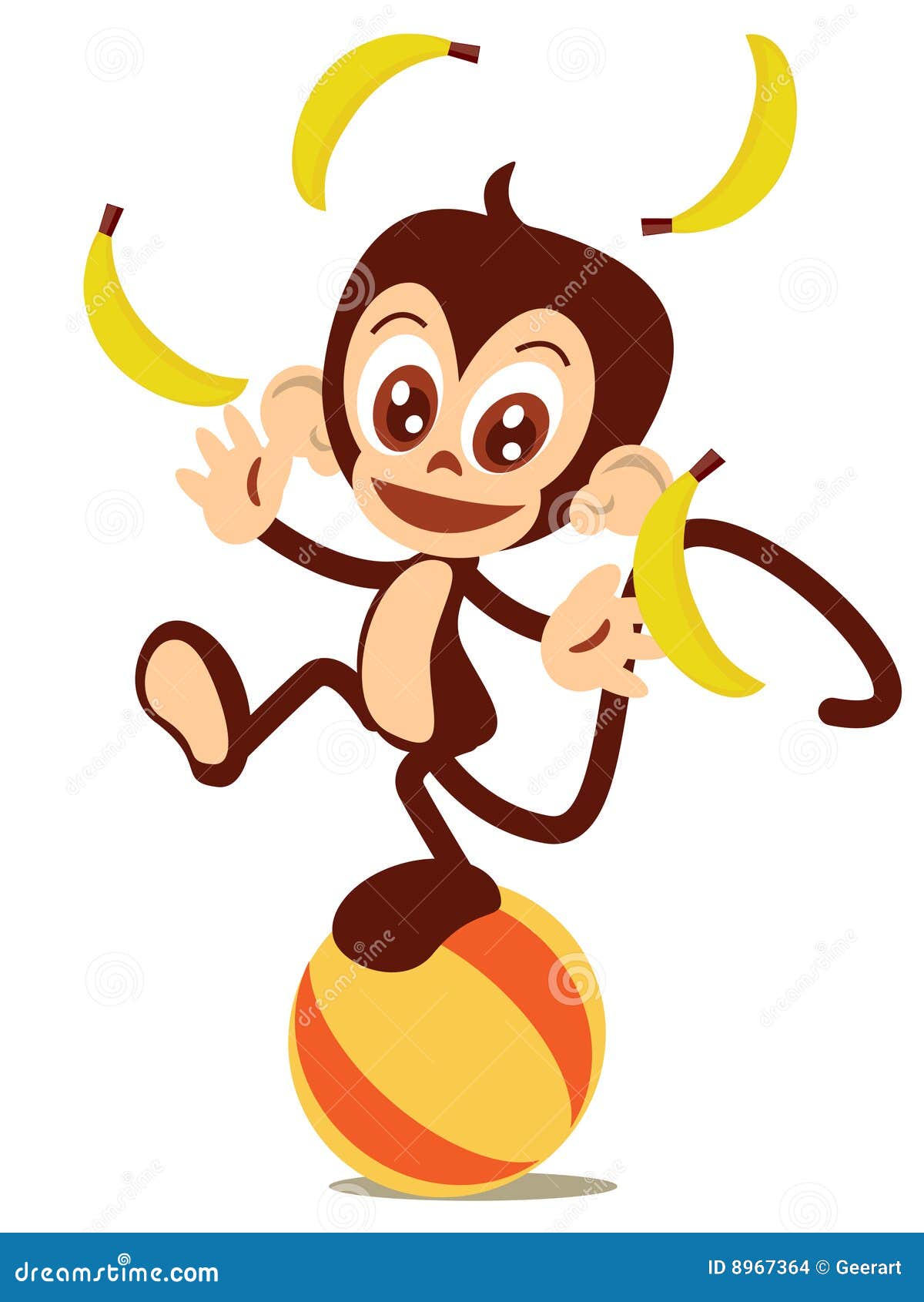 Monkey-juggling stock illustration. Illustration of acrobatic - 8967364