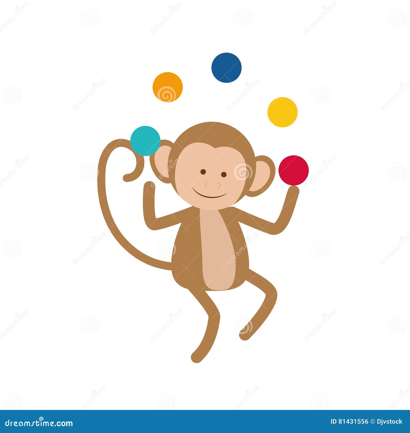 Juggling Cartoon Clown With Balloons Stock Illustration | CartoonDealer ...