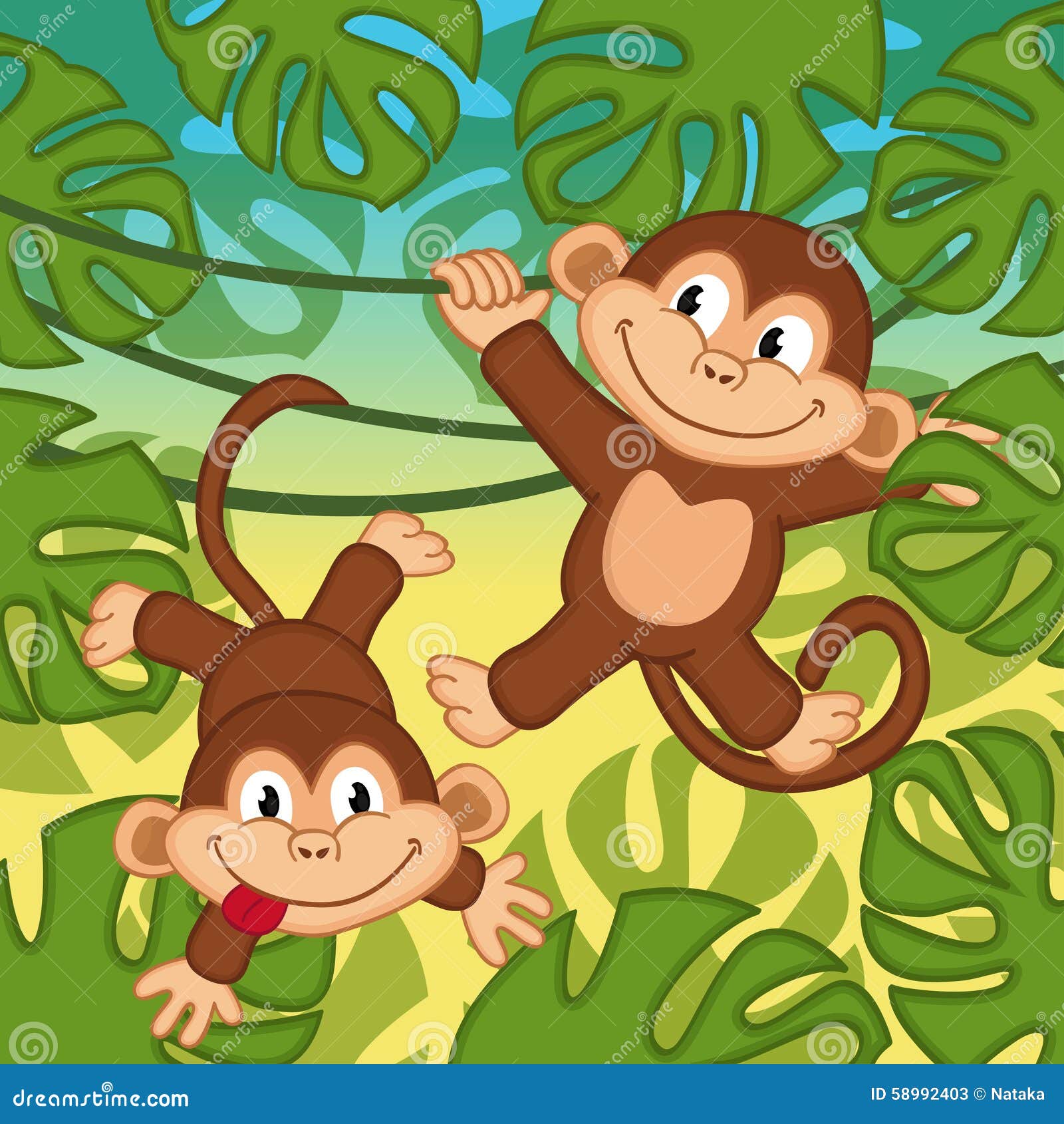 Jungle Cartoon Monkey
