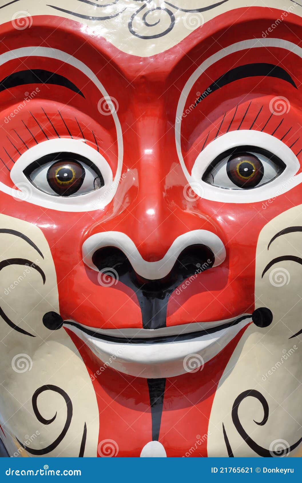 Monkey king facial makeup stock image. Image of background - 21765621